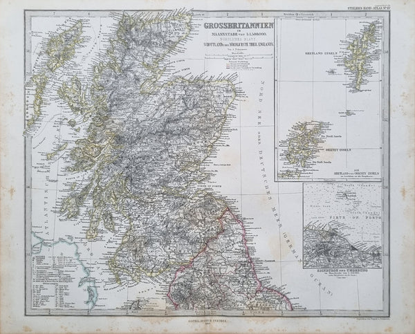 1869 Scotland — Original Antique Map by Petermann | Golden Age Maps